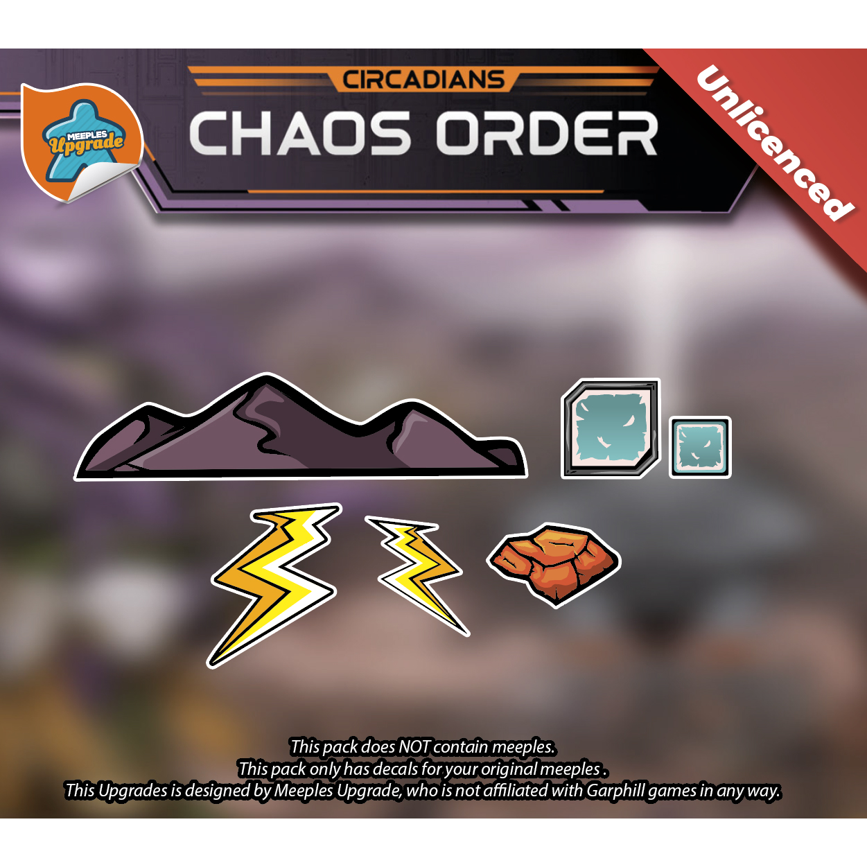 CIRCADIANS - CHAOS ORDER Meeples Upgrade Kit Stickers, Decals Kit ...
