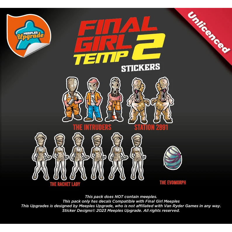 FINAL GIRL Temp 2 Upgrade Kit Stickers - Decals Kit - Premium materials ...