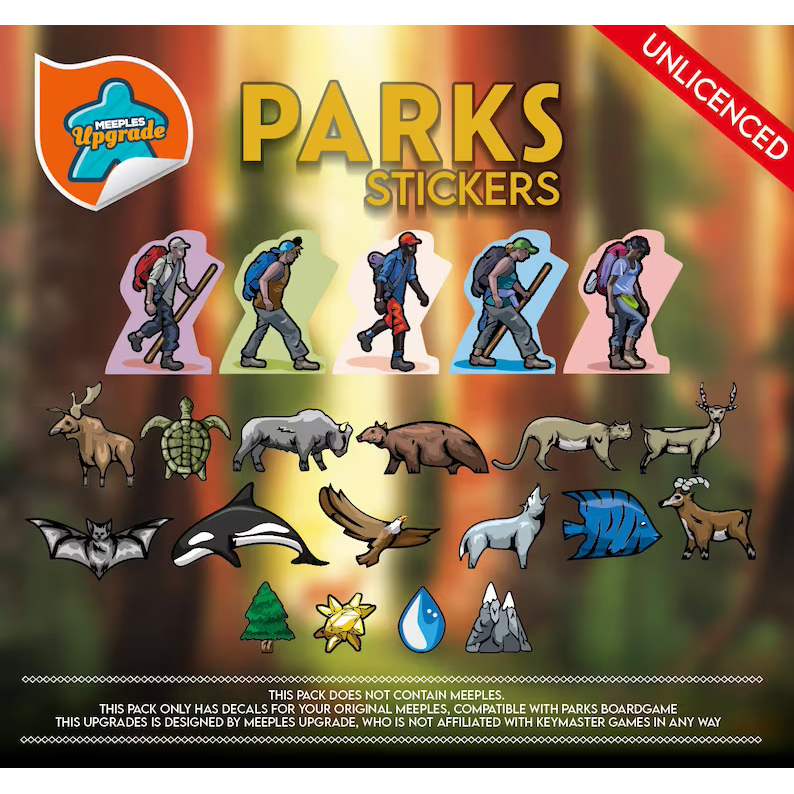 PARKS Meeples Upgrade Kit Stickers - Decals Kit - Premium materials ...
