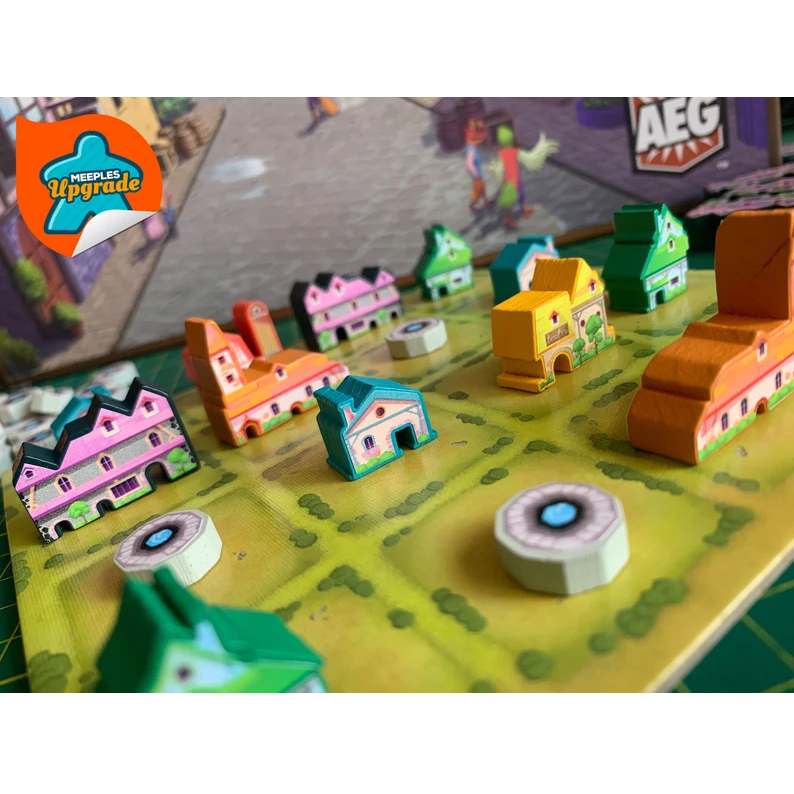 TINY TOWNS Meeples Upgrade Kit Stickers - Decals Kit - Premium materials! - MeeplesUpgrade