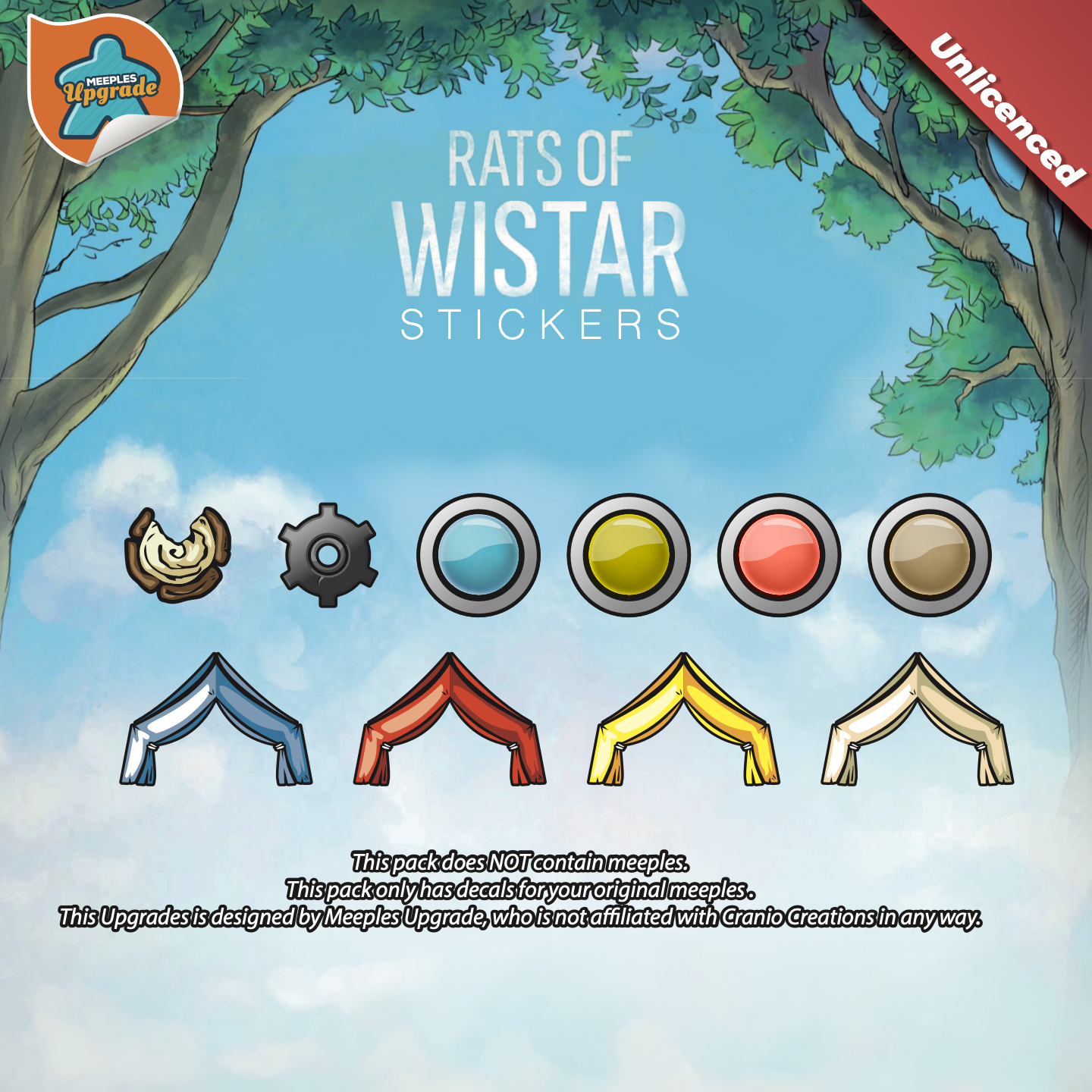 RATS of WISTAR Upgrade Kit, Decals for your meeples! (Stickers ...